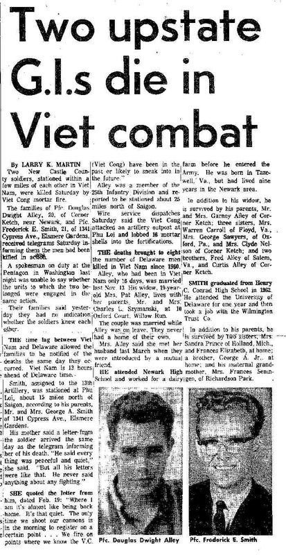 Douglas Dwight Alley Tribute. - 5th INFANTRY REGIMENT ASSOCIATION